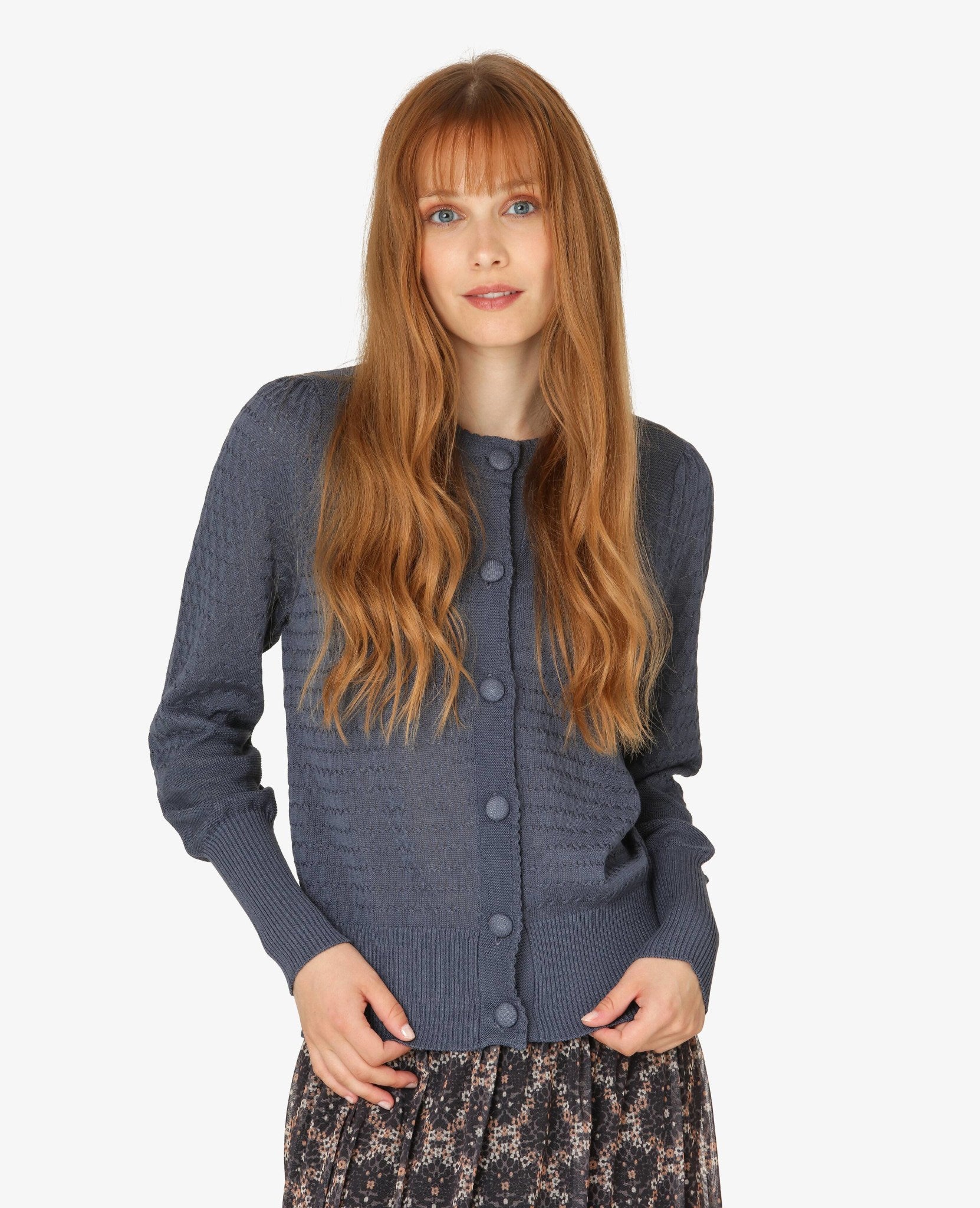 MilleNN knitted cardigan with cable knit details – Noa Noa Global